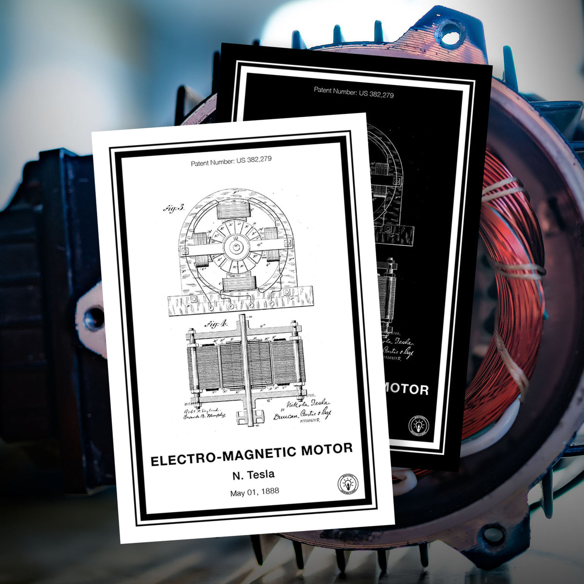 Electro-Magnetic Motor Patent Print – Retro Patents