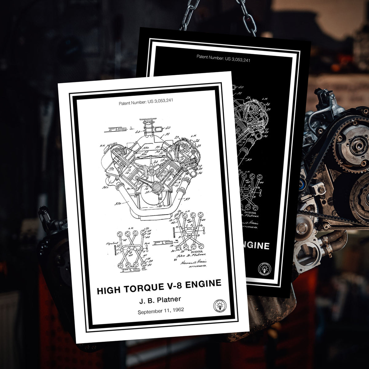 High Torque V-8 Engine Patent Print – Retro Patents