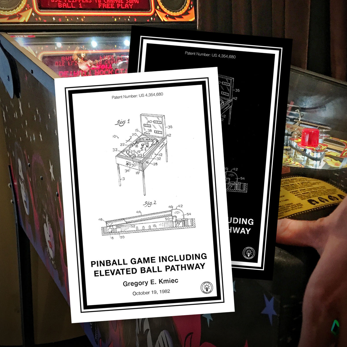 Pinball Game Including Elevated Ball Pathway Patent Print – Retro Patents