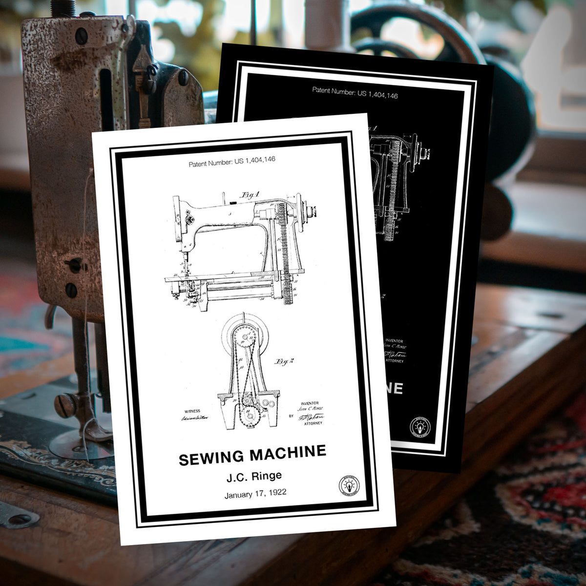 Sewing Machine Patent Print – Retro Patents