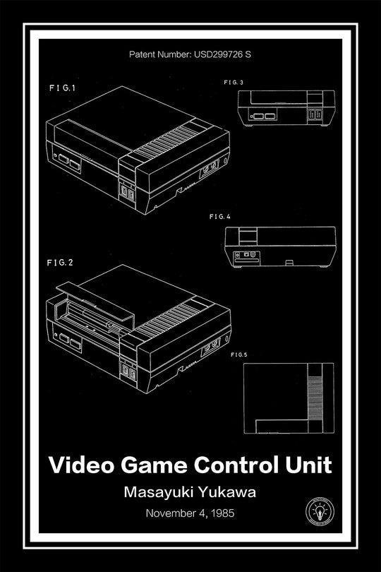 Nintendo Entertainment System® Patent Print & Wall Art Buy Now At Retro ...